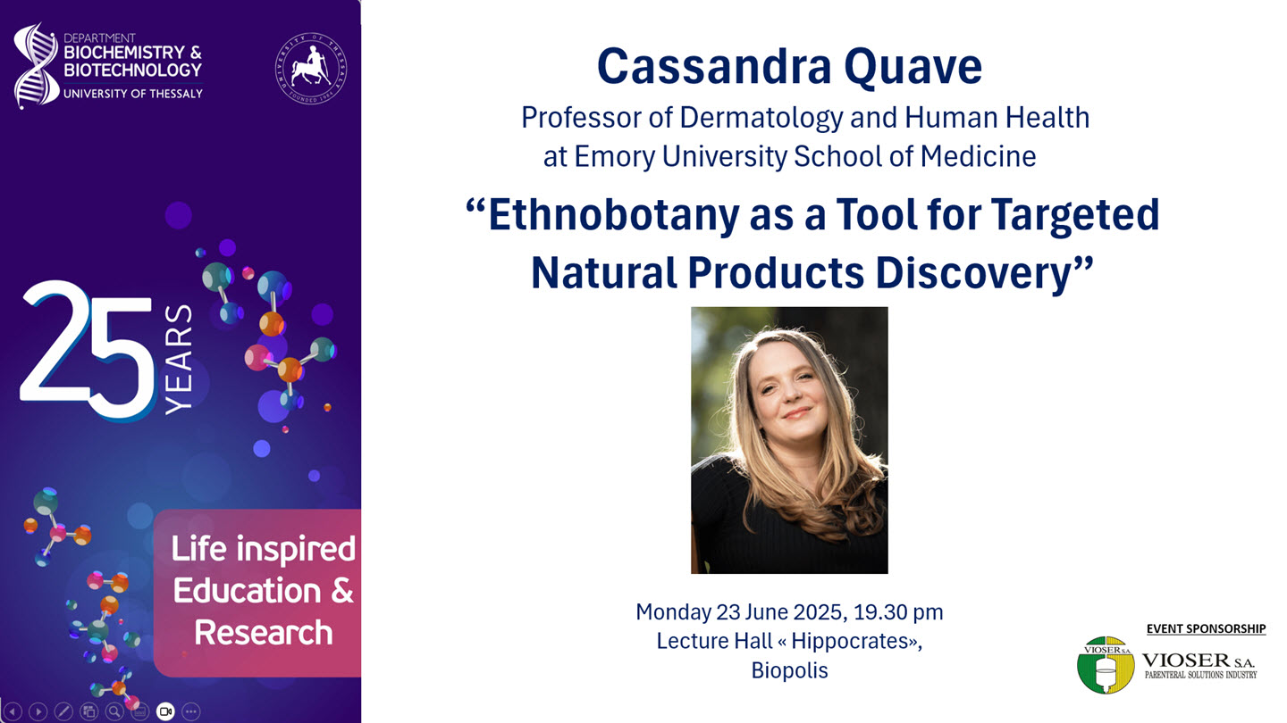 Scientific Lecture – Cassandra Quave | Department of Biochemistry ...